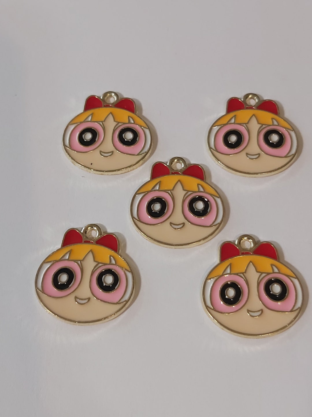 1 or 5 Powerpuff Girls Metal Enamel Charms-ppg1 - Etsy