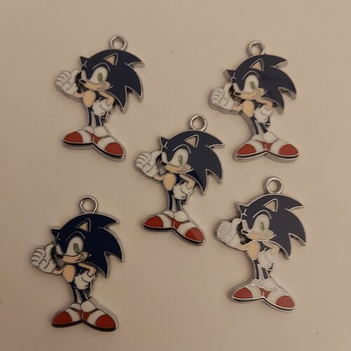 Sonic the Hedgehog Charm - Etsy
