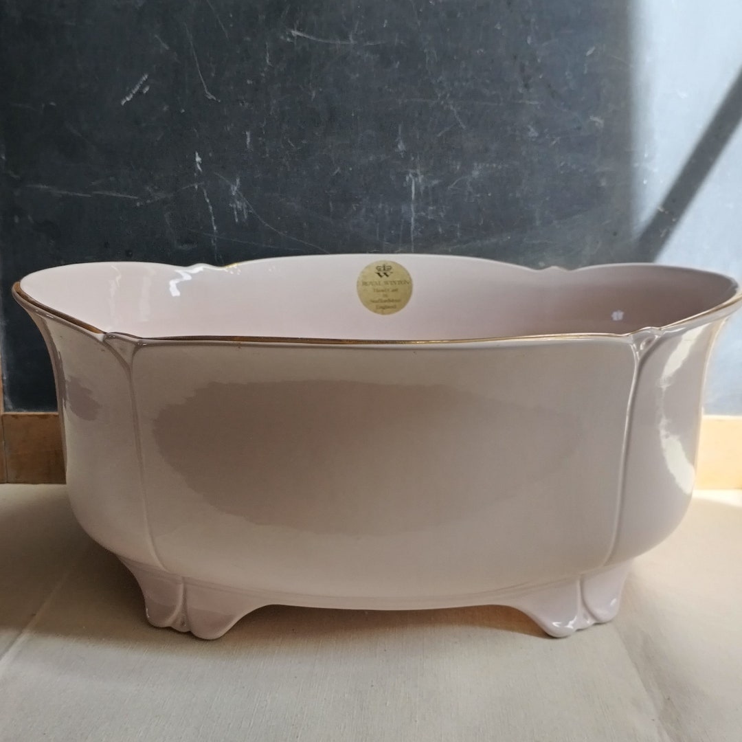 Large Royal Winton Planter English Vintage Staffordshire Pink Table ...