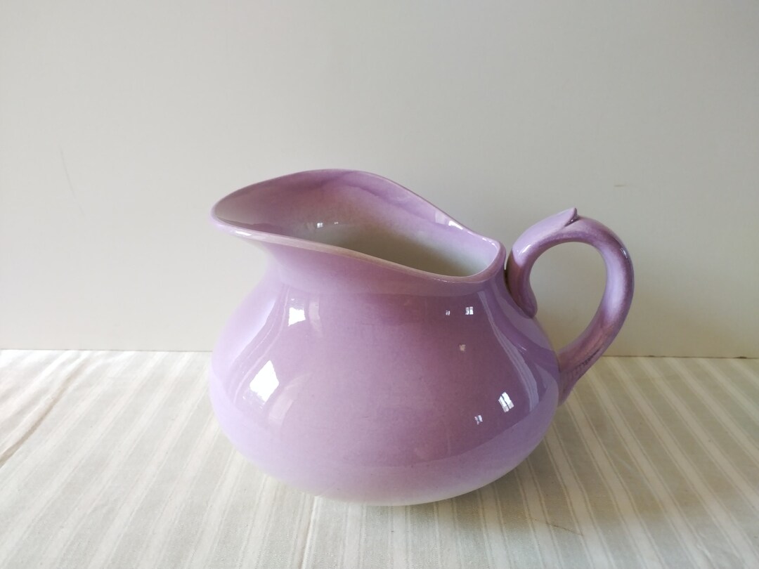 French Washing Pitcher, Lilac Purple Bathroom Decor, Early XX Th ...