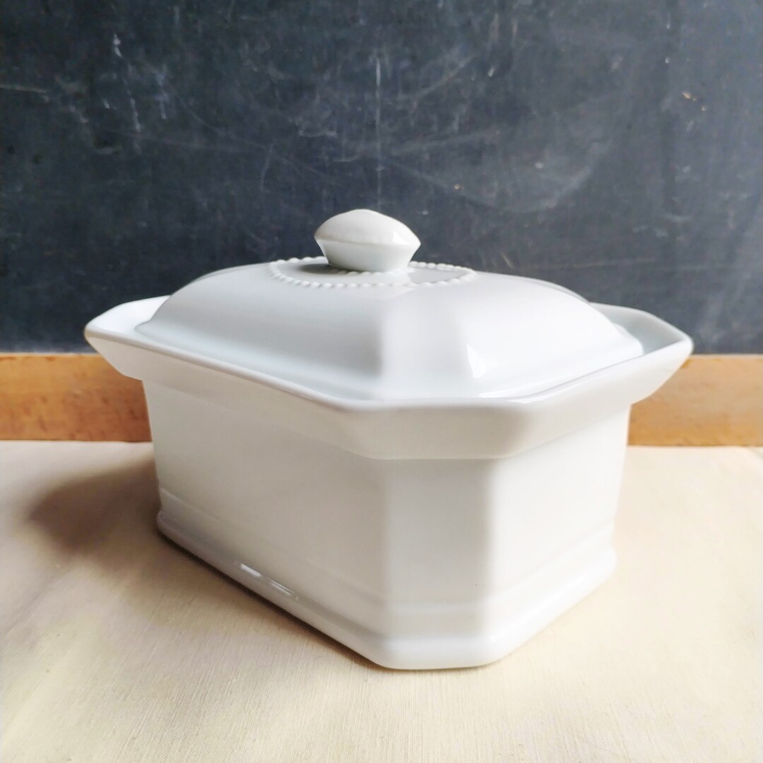 French Vintage Terrine, Oven to Table Menastyl Ware, White Tableware - Etsy