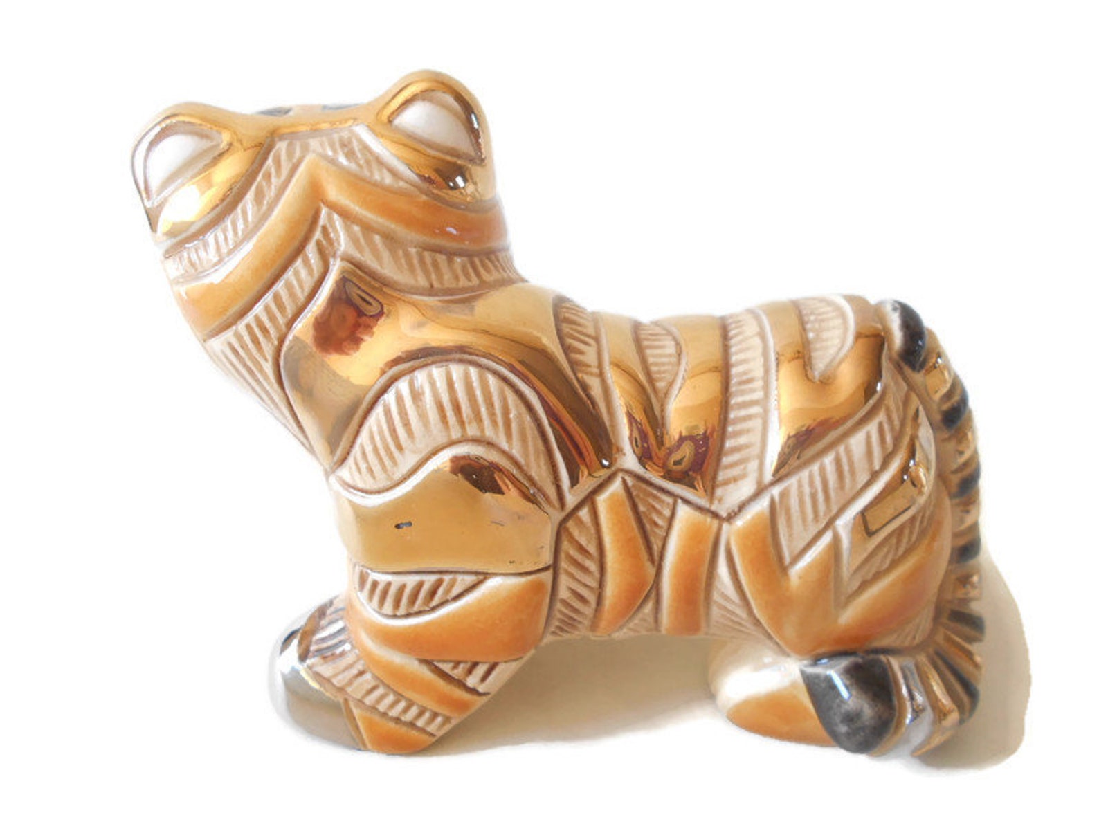 ARTESANIA RINCONADA Tiger Sculpture Vintage Hand Crafted - Etsy