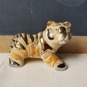 ARTESANIA RINCONADA Tiger Sculpture, Vintage Hand Crafted Ceramic ...