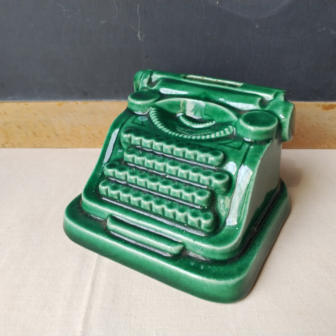 Vintage Smash Money Box, Mid Century Ceramic Typewriter, Collectible ...
