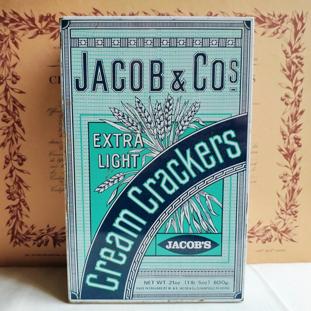 Vintage Jacob & Co Cream Crackers Tin Box - Etsy