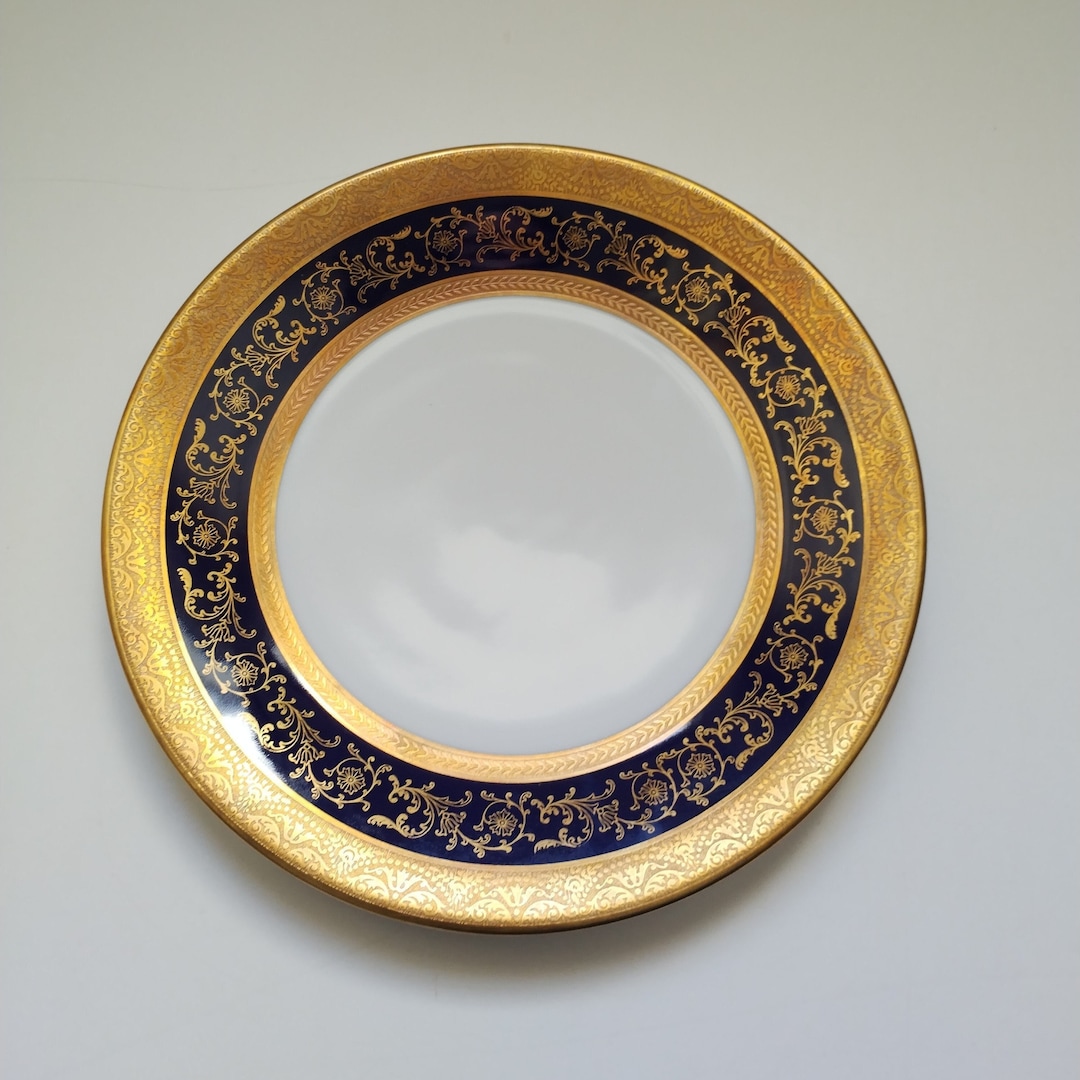 Rare Limoges Porcelain Plate With Genuine Gold Decor, Roger Leclair ...