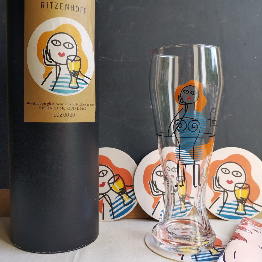 Vintage Beer Glass, Ritzenhoff Collectible Barware, Design by Richard ...