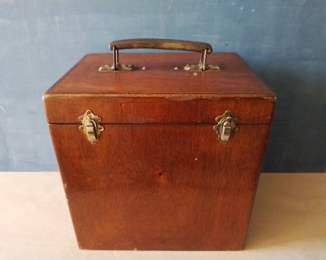 Mid Century Wood Box, Carrying Case for Technical Supplies, 50s 60s Lab ...