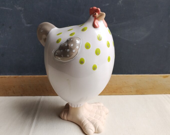 Whimsical Vintage Ceramic Hen Figurine, French Farmhouse Decor - Etsy