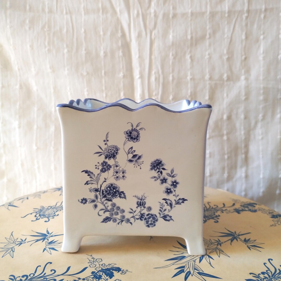 French Vintage Planter, Small Square Pot La Chapelle Des Pots With ...