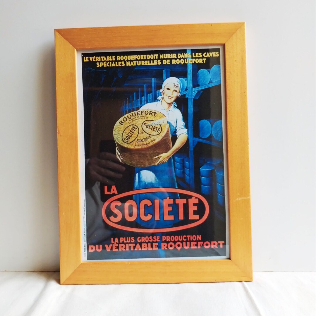 Societé Crème Cheese Advertising Poster, French Vintage Reproduction of ...