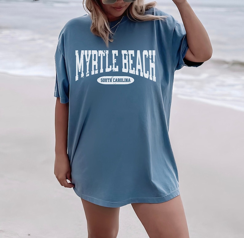 Myrtle Beach T-shirt, Vintage Style Comfort Colors Tee, South Carolina ...