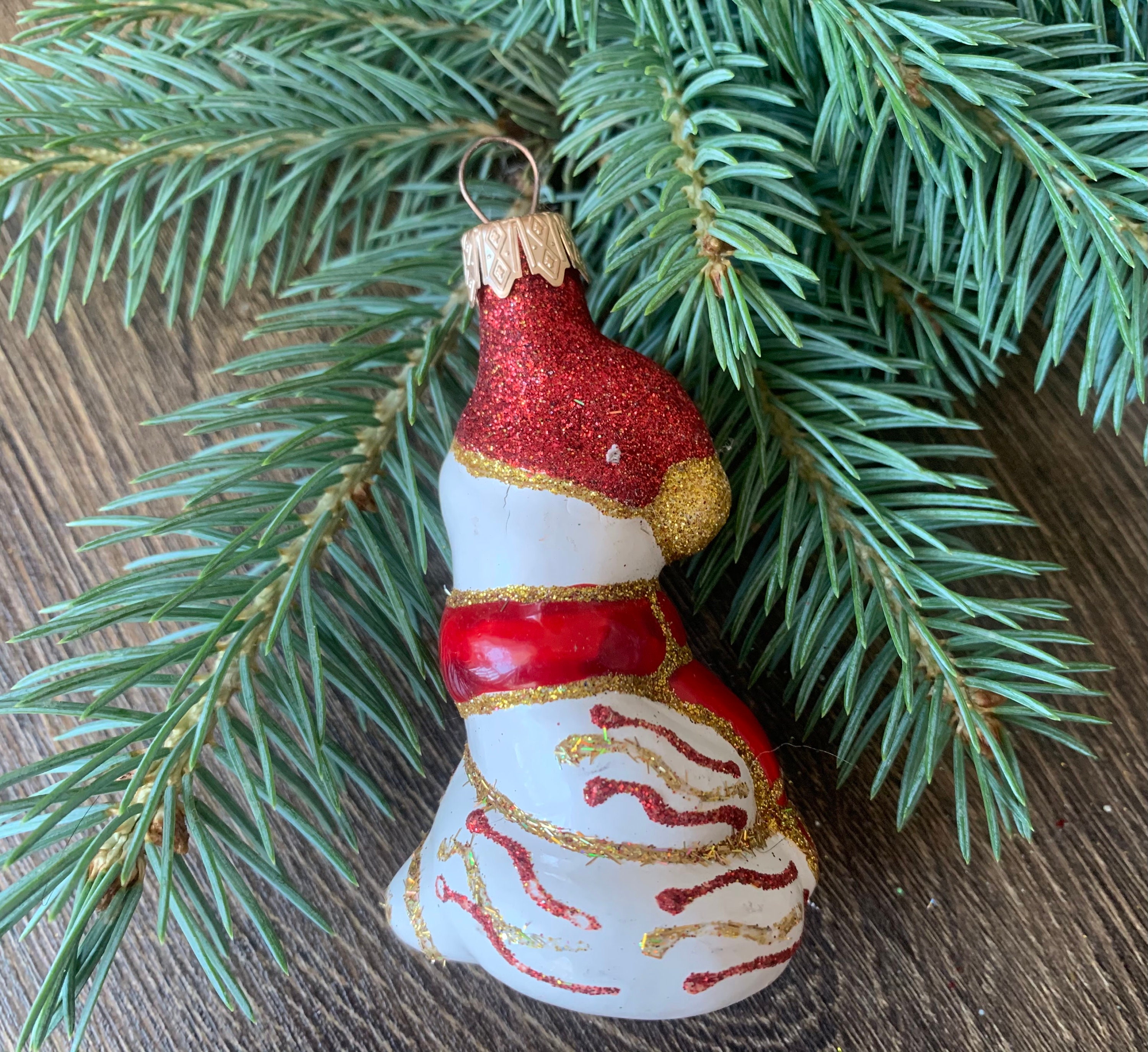 Snake Christmas glass ornament vintage christmas ornaments | Etsy