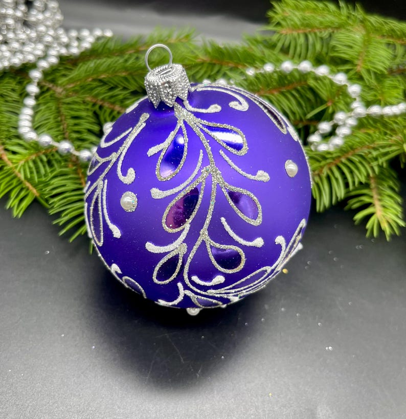 Ball With Pattern, Hand-painted Christmas Glass Ornaments,custom ...
