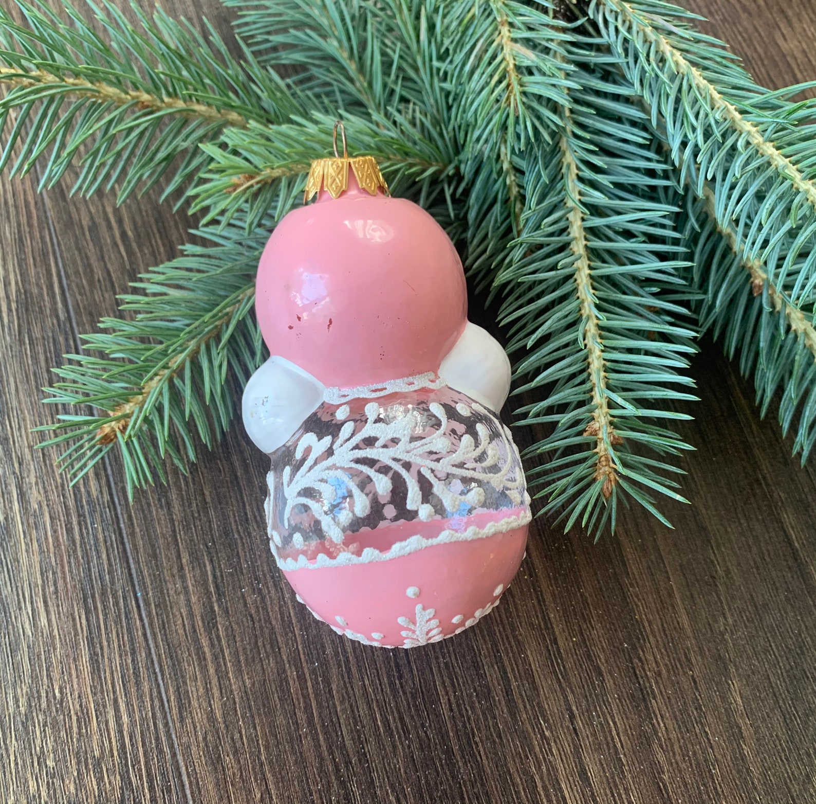 Rolly-polly Christmas glass ornaments Blown Glass | Etsy