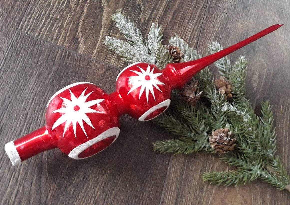 Christmas Glass Tree Topper 33 Cm 12.9 Inch Vintage Tree | Etsy