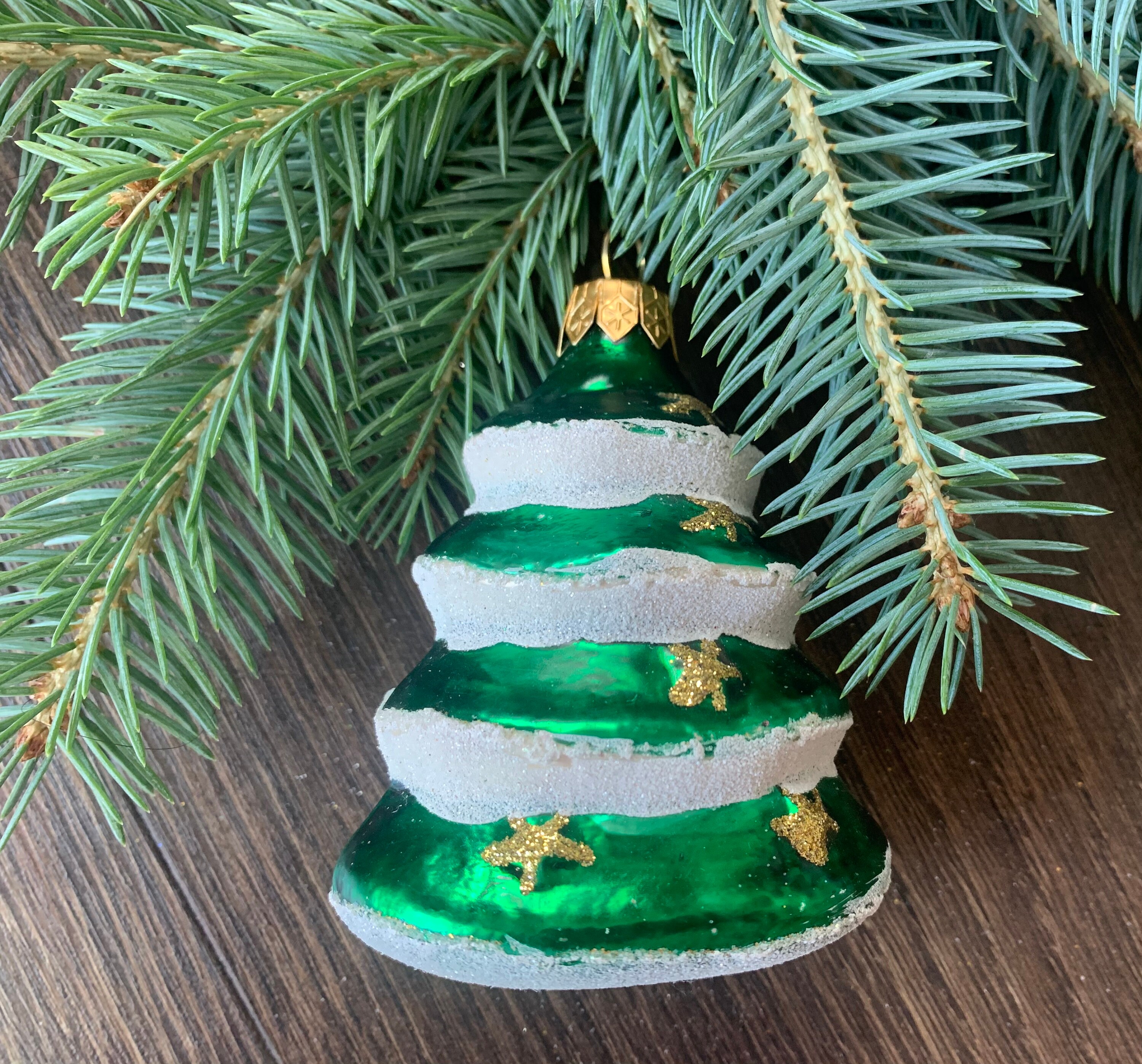 Christmas Tree Christmas Glass Ornaments Blown Glass Etsy