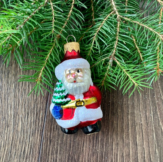 Santa Christmas Glass Ornaments Blown Glass Christmas handmade Christmas Glass Ornaments Gift Ideas christmas Gift Etsy Ireland