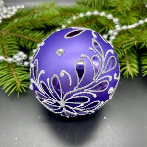 Ball With Pattern, Hand-painted Christmas Glass Ornaments,custom ...