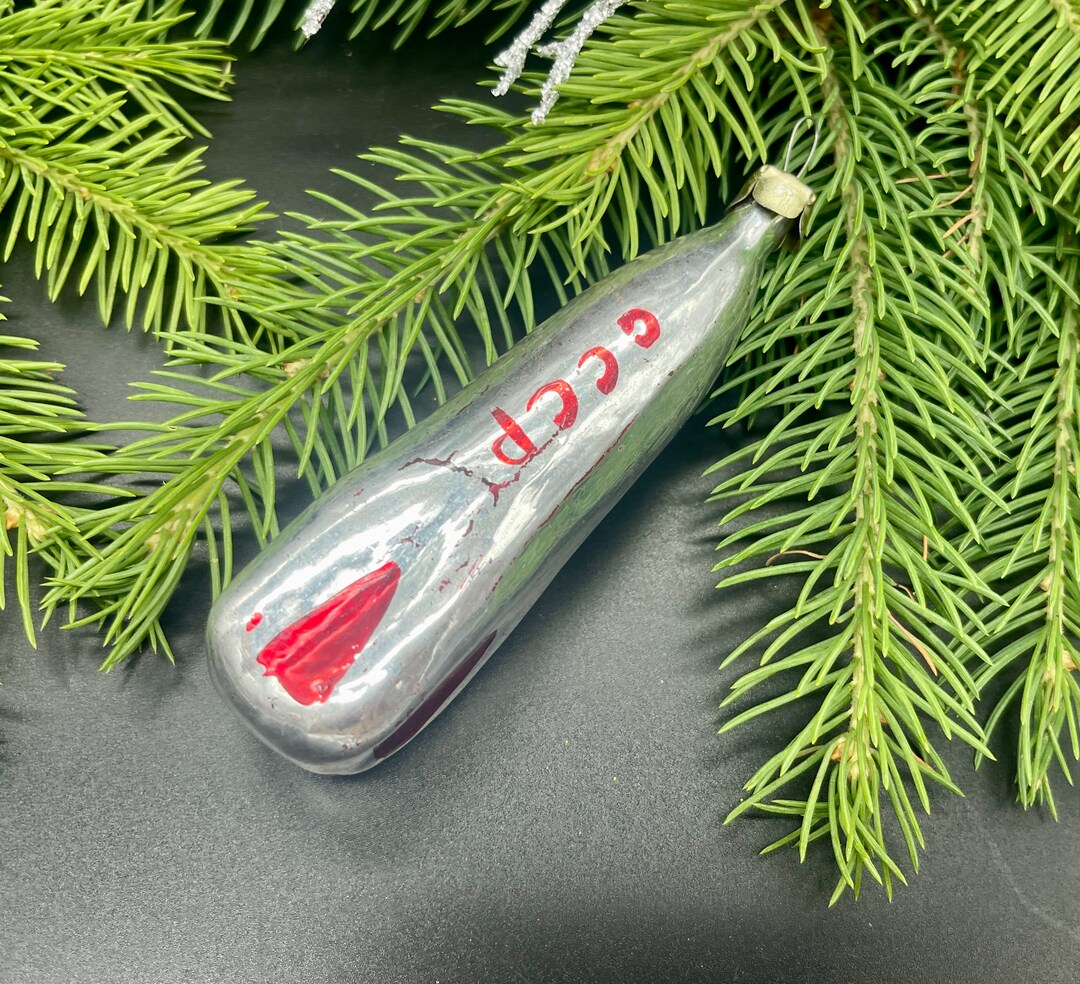 Antique Missile Glass Christmas Ornaments Vintage Christmas Glass ...