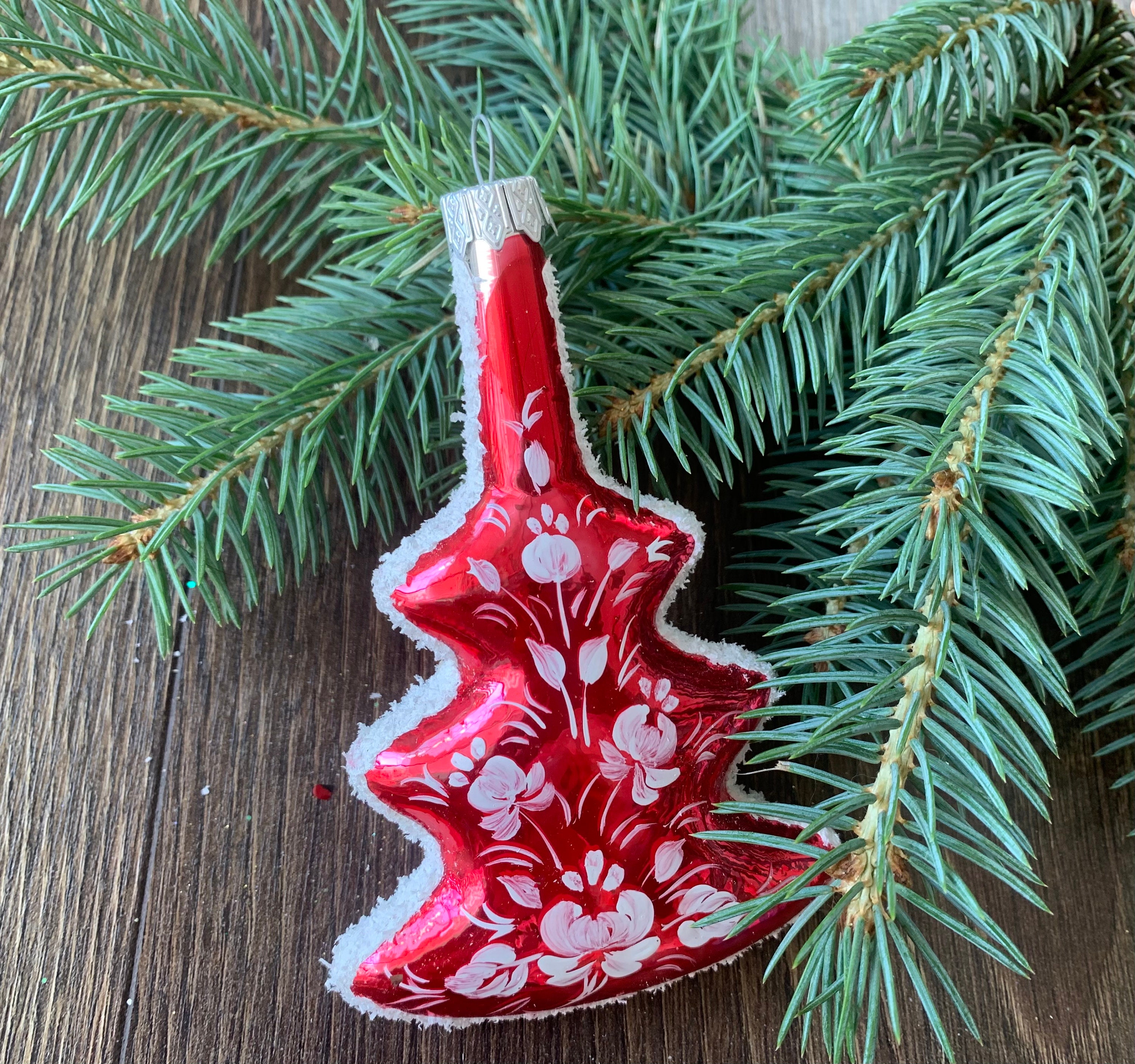 Christmas Glass Tree Ornaments Blown Glass Christmashandmade Etsy