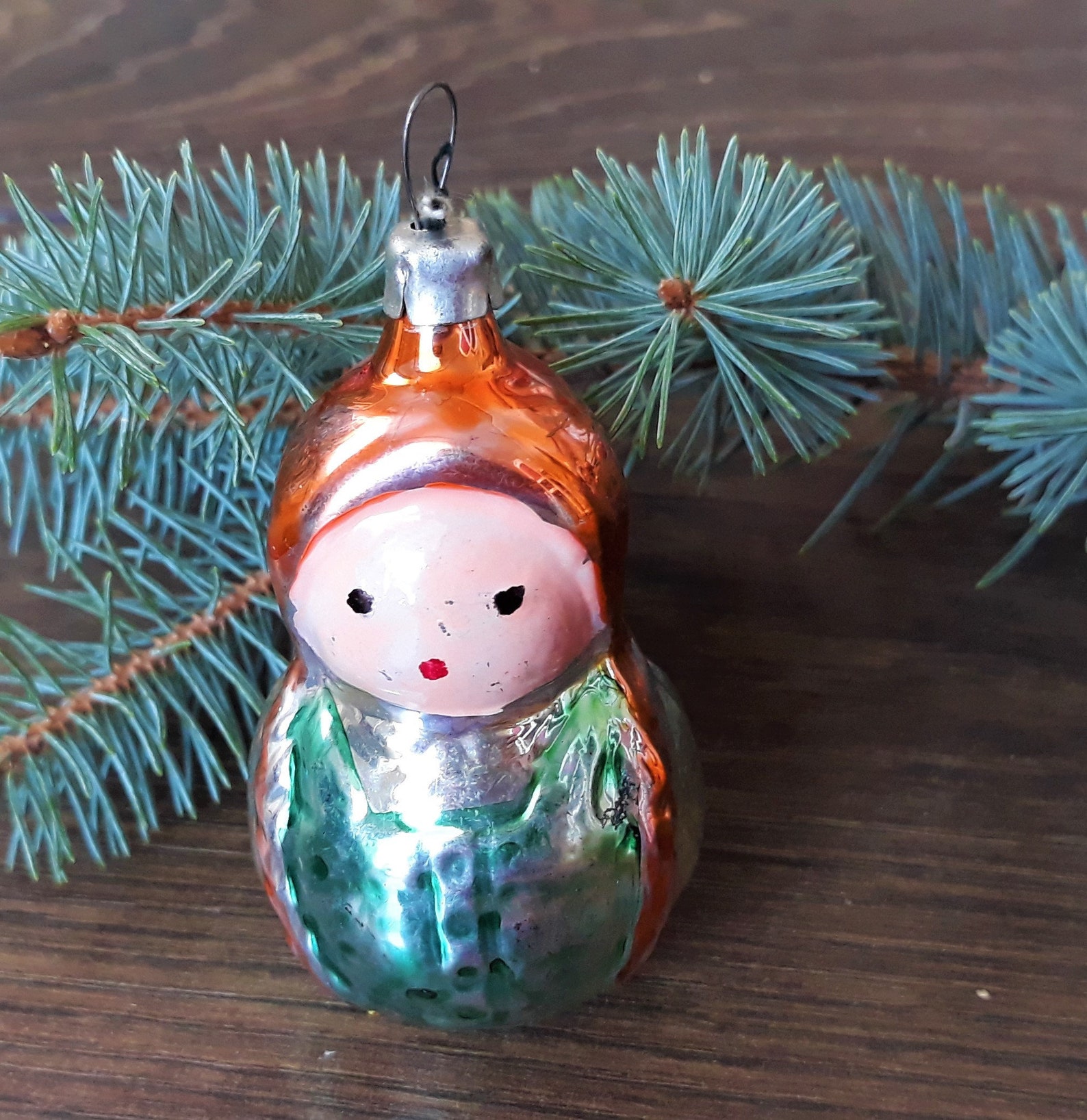 Roly-poly Antique Glass Christmas Ornamentschristmas Glass - Etsy