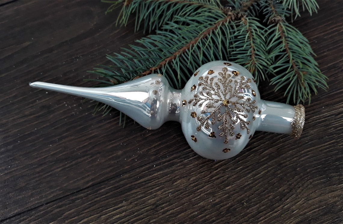 Christmas Glass Tree Topper 18 Cm 7 Inchvintage Tree | Etsy