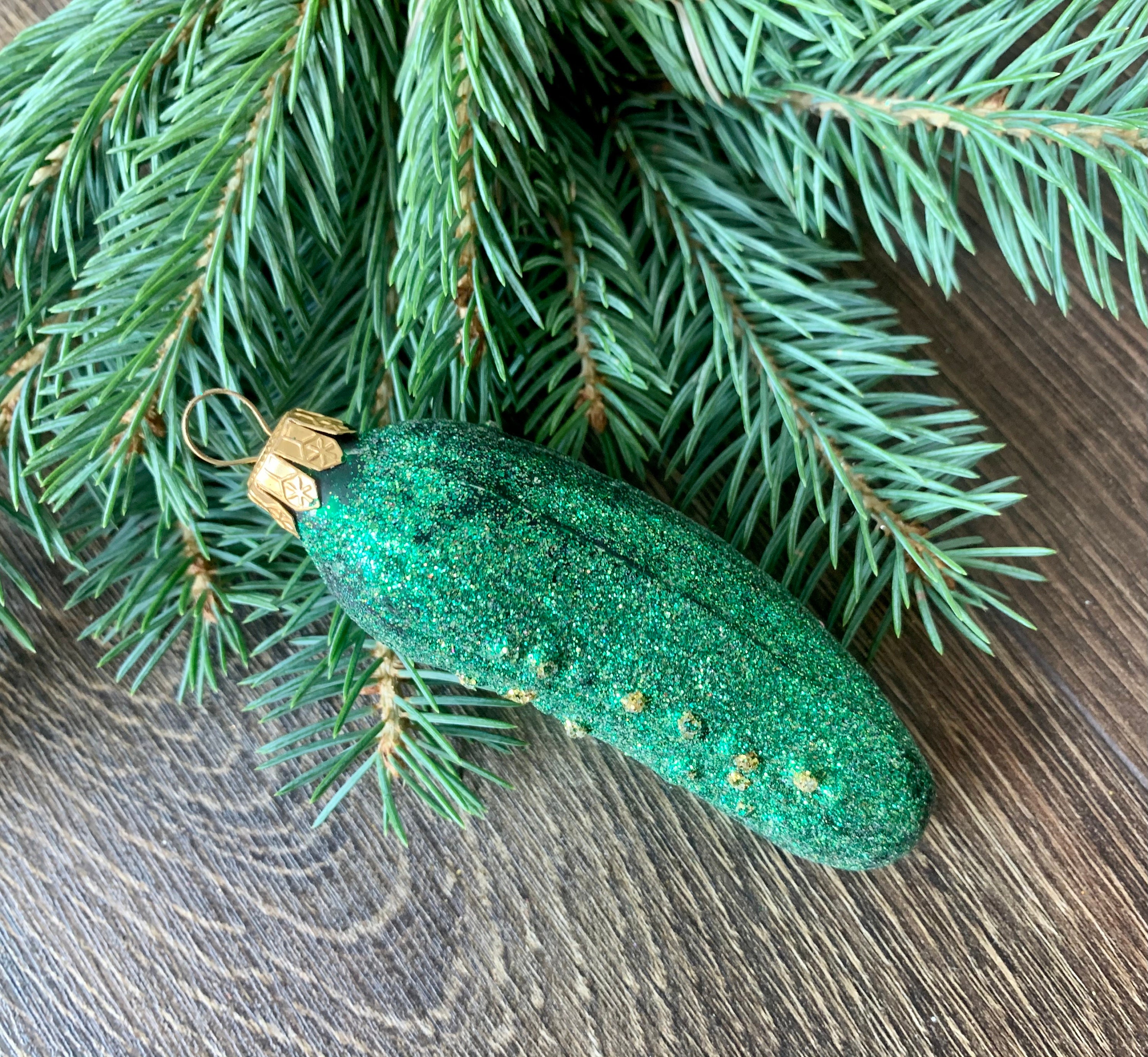 Cucumber Christmas Glass Ornament Vintage Christmas Ornaments Christmas ...