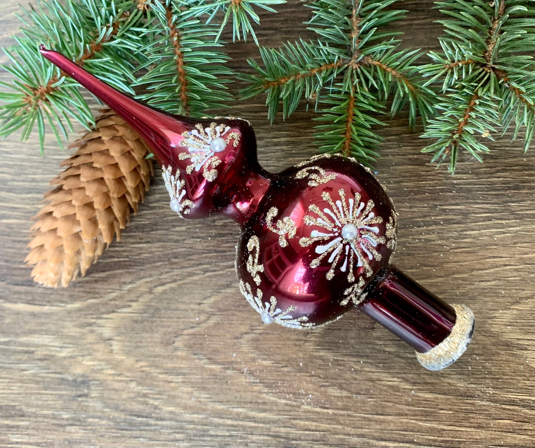 Christmas Glass Tree Topper 18 Cm ( 7 Inch),vintage Tree Topper ...