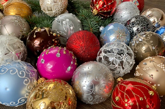 20 Assorted Glass Christmas Ball Ornaments Assortment Hand painted Christmas Glass Ornaments hand Painted XMAS Tree Glass Ornaments Etsy Ireland