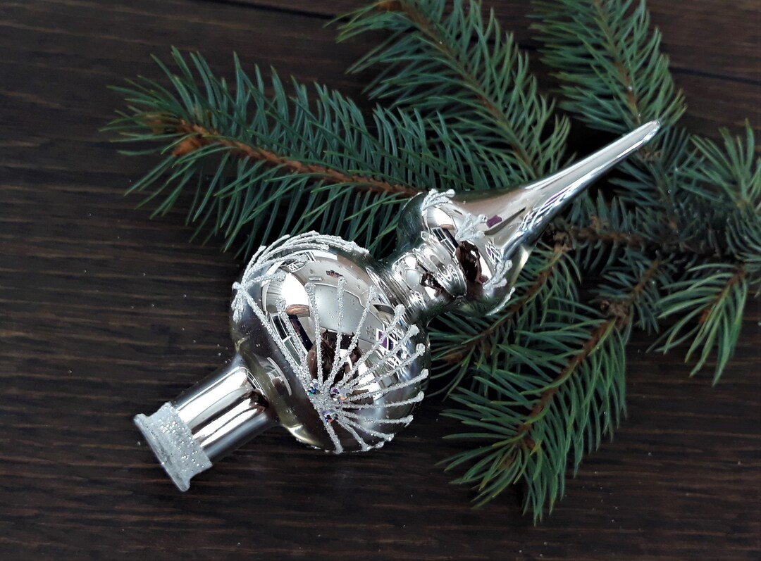 Christmas Glass Tree Topper 18 Cm ( 7 Inch),vintage Tree Topper ...