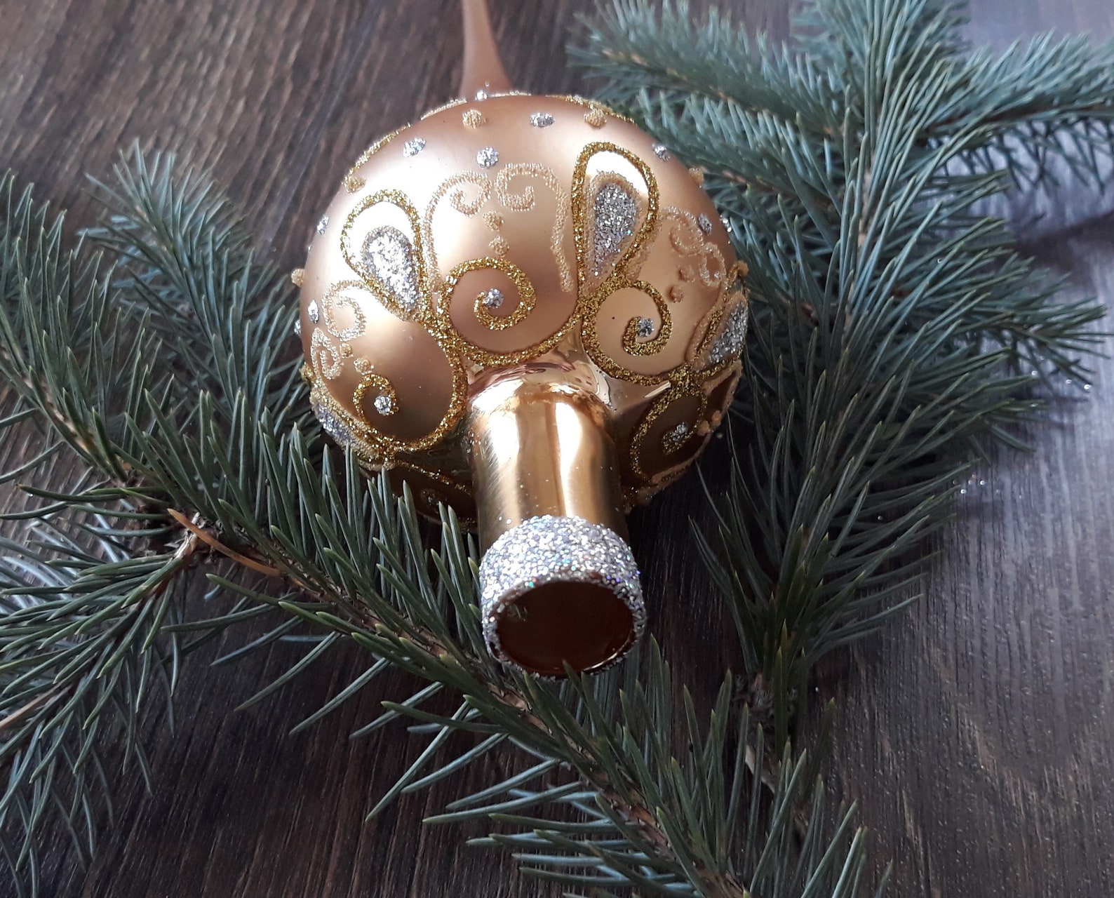 Christmas Glass Tree Topper 27cm 10.8 Inch Vintage Tree | Etsy