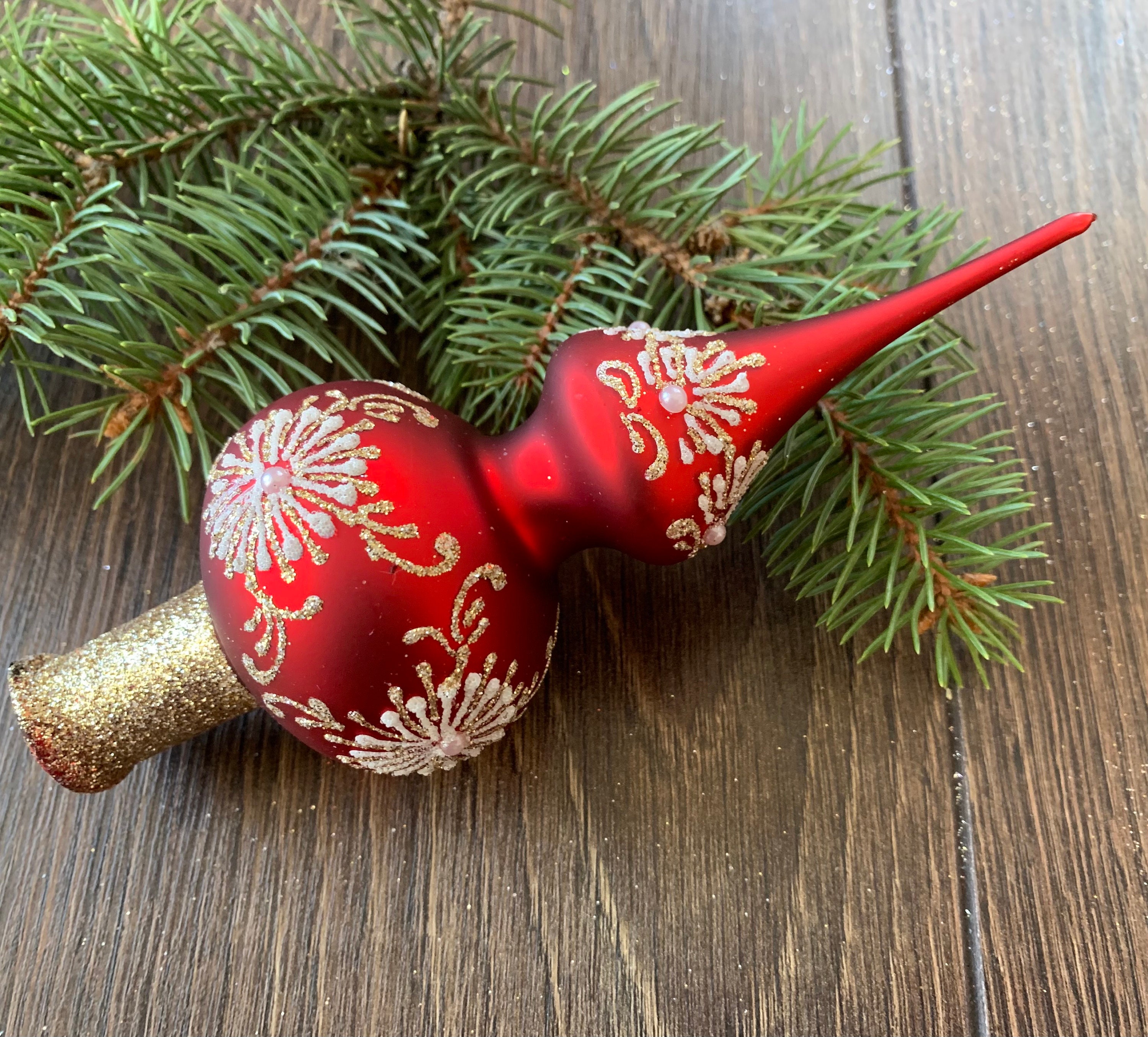 Christmas Glass Tree Topper 18 Cm 7 Inchvintage Tree - Etsy