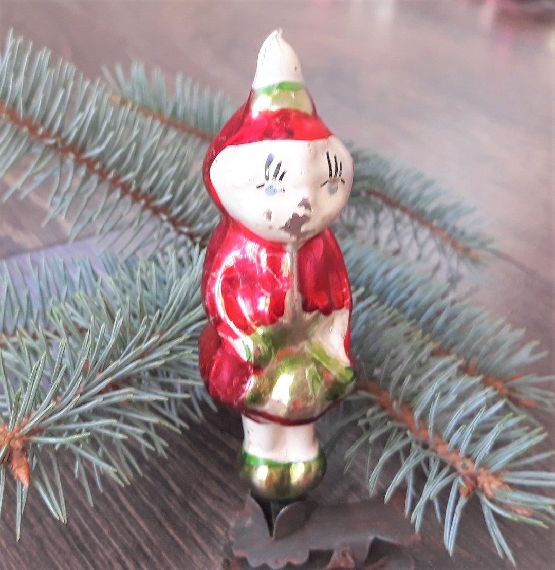 Girl Radish 1950s Christmas Glass Vintage Ornaments Christmas - Etsy