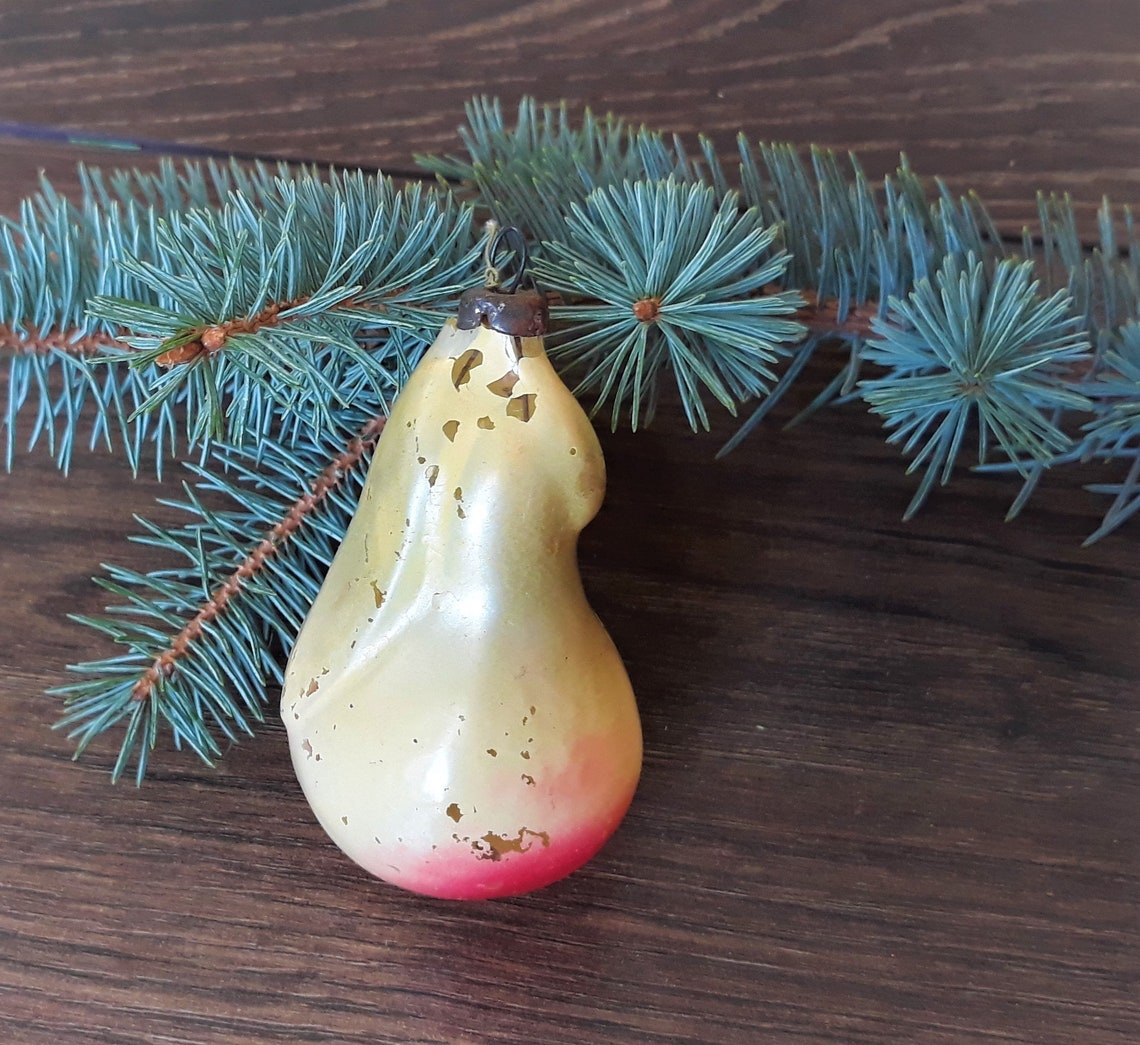 Pear Antique Glass Christmas Ornaments Christmas Glass - Etsy