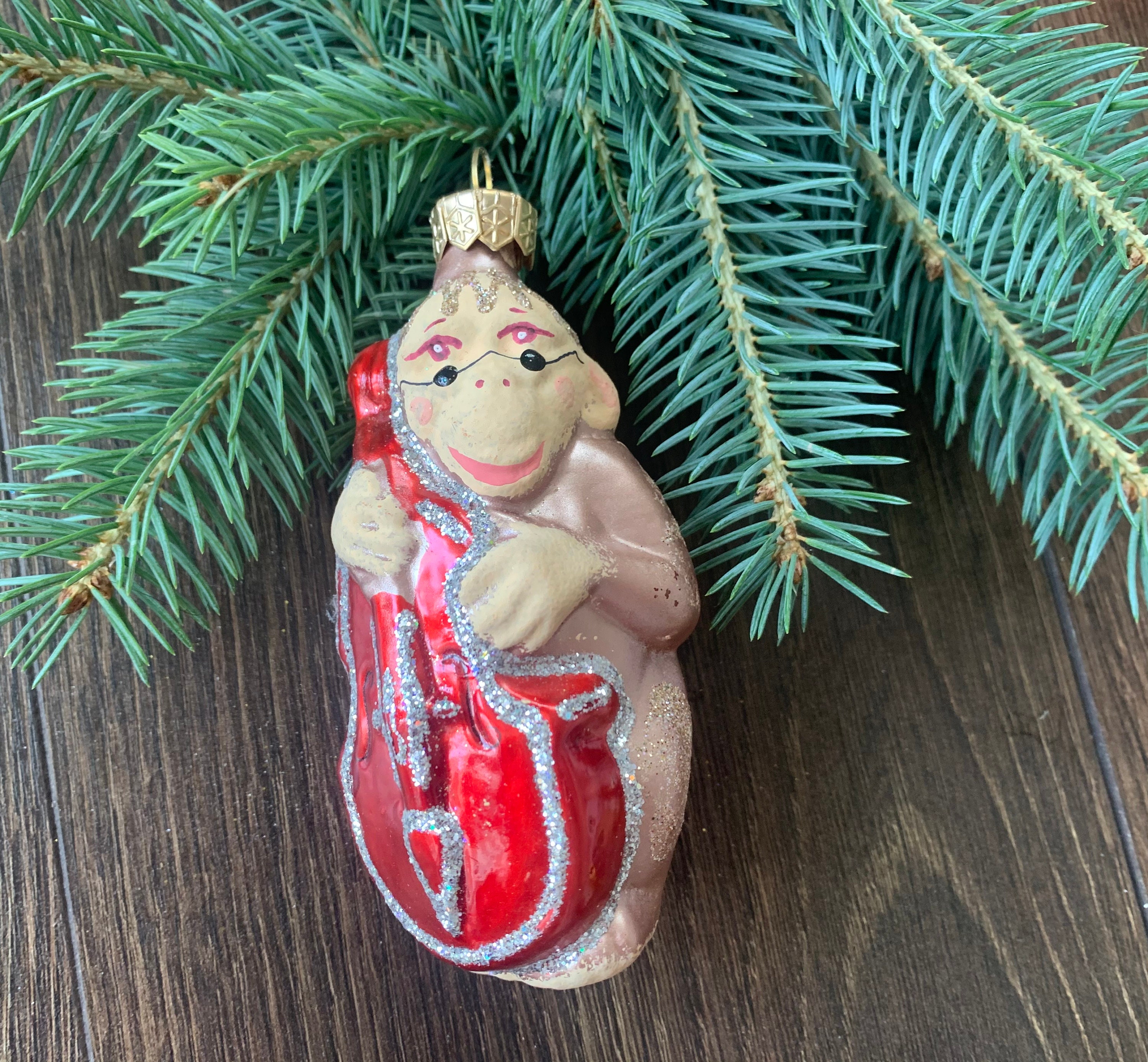 Monkey Christmas Glass Ornaments Blown Glass - Etsy