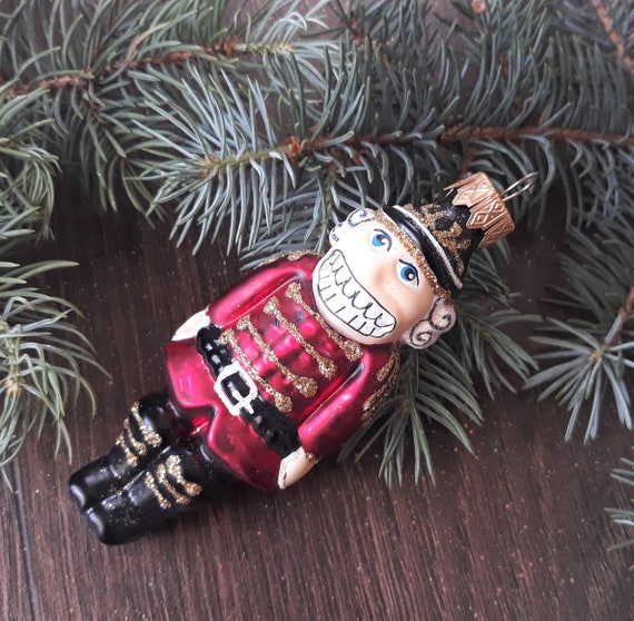Nutcracker glass Christmas ornaments Blown Glass | Etsy