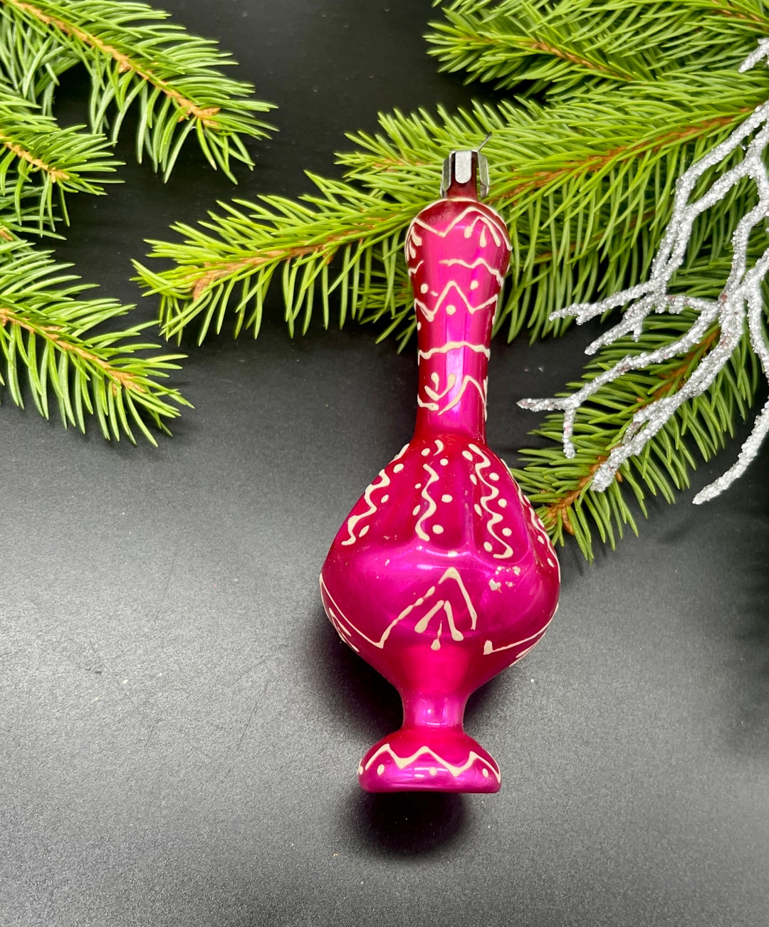 Pink Antique Glass Christmas Ornaments, Christmas Glass Ornaments ...