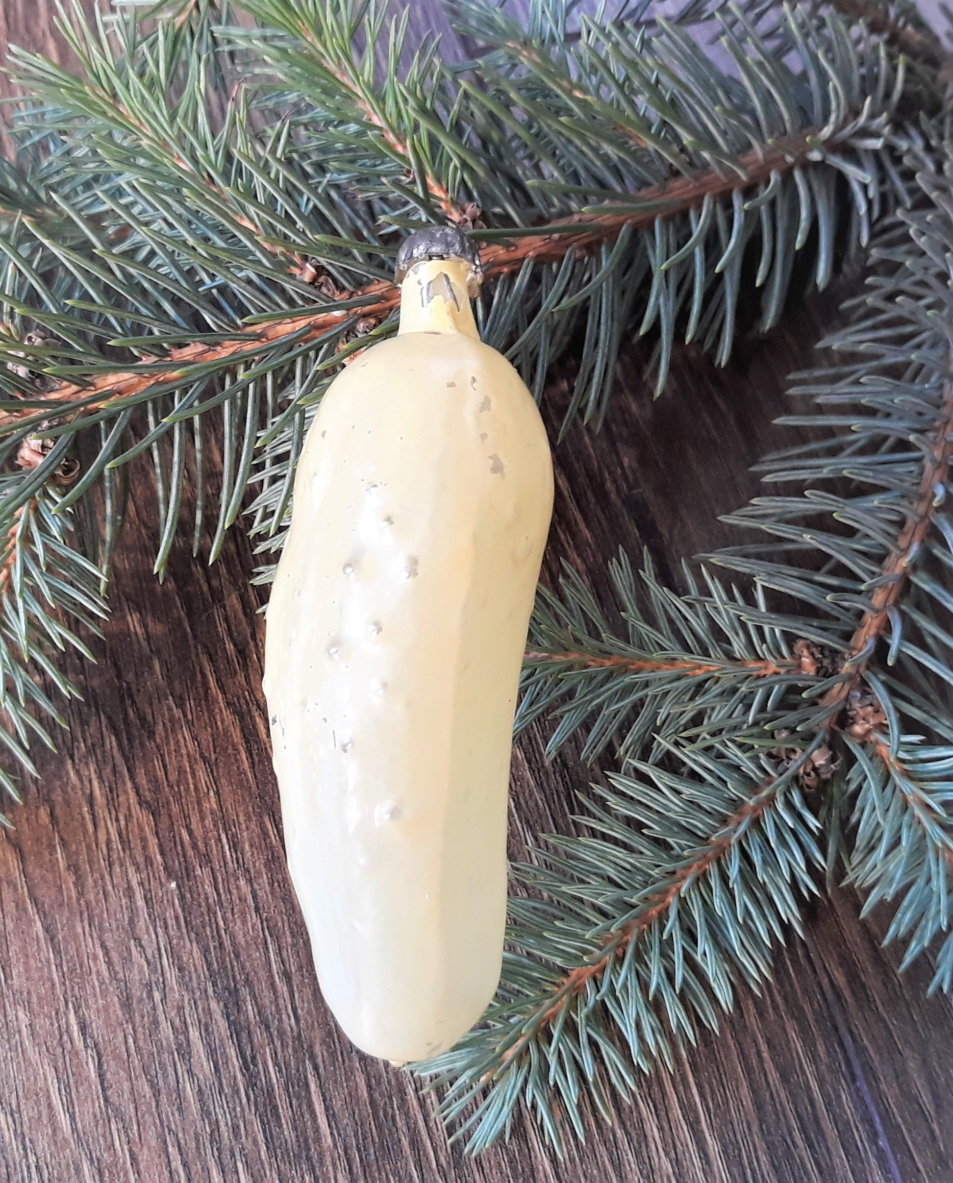 Cucumber Christmas glass ornaments vintage christmasRetro | Etsy