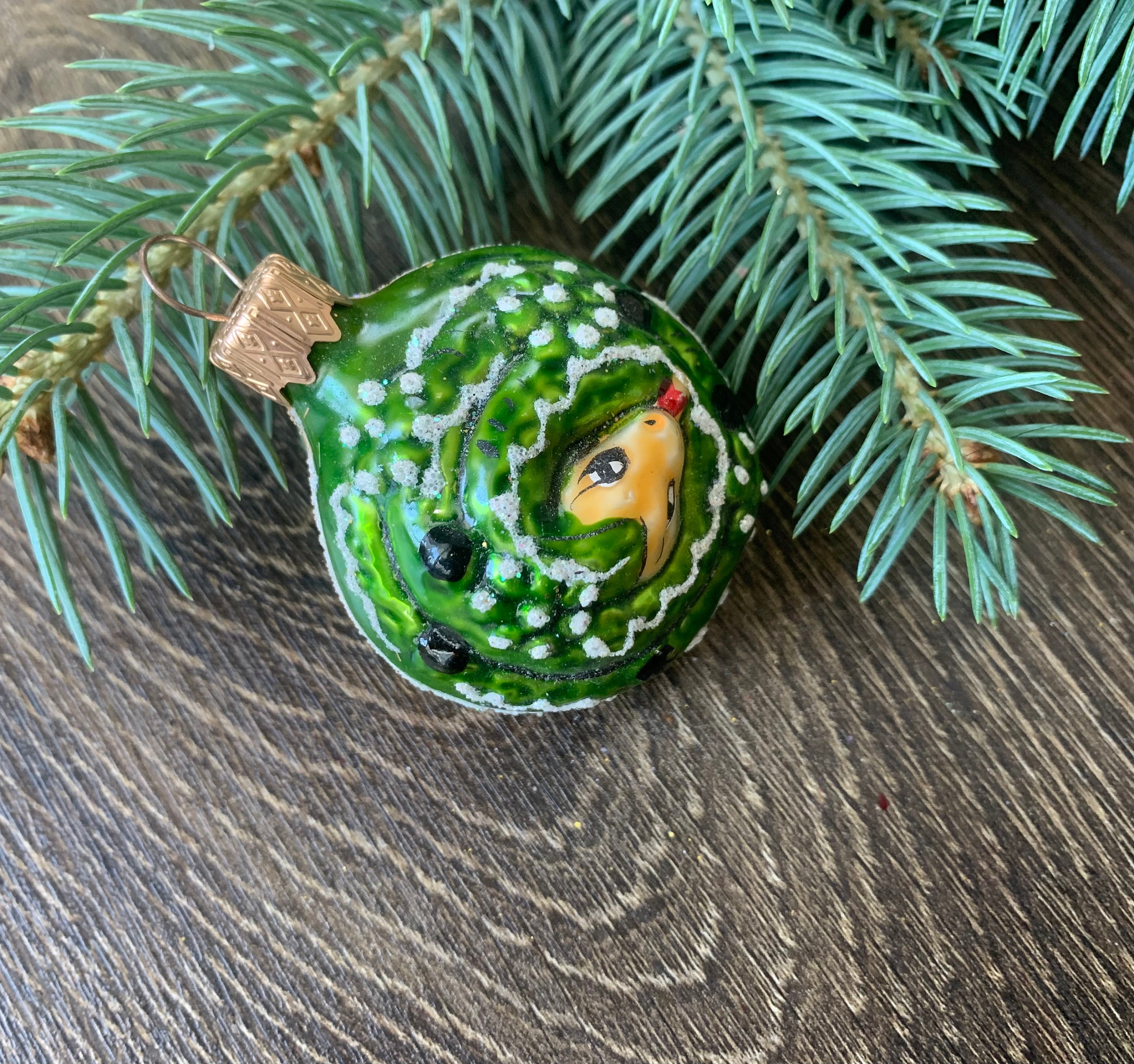 Snake Christmas glass ornament vintage christmas ornaments | Etsy