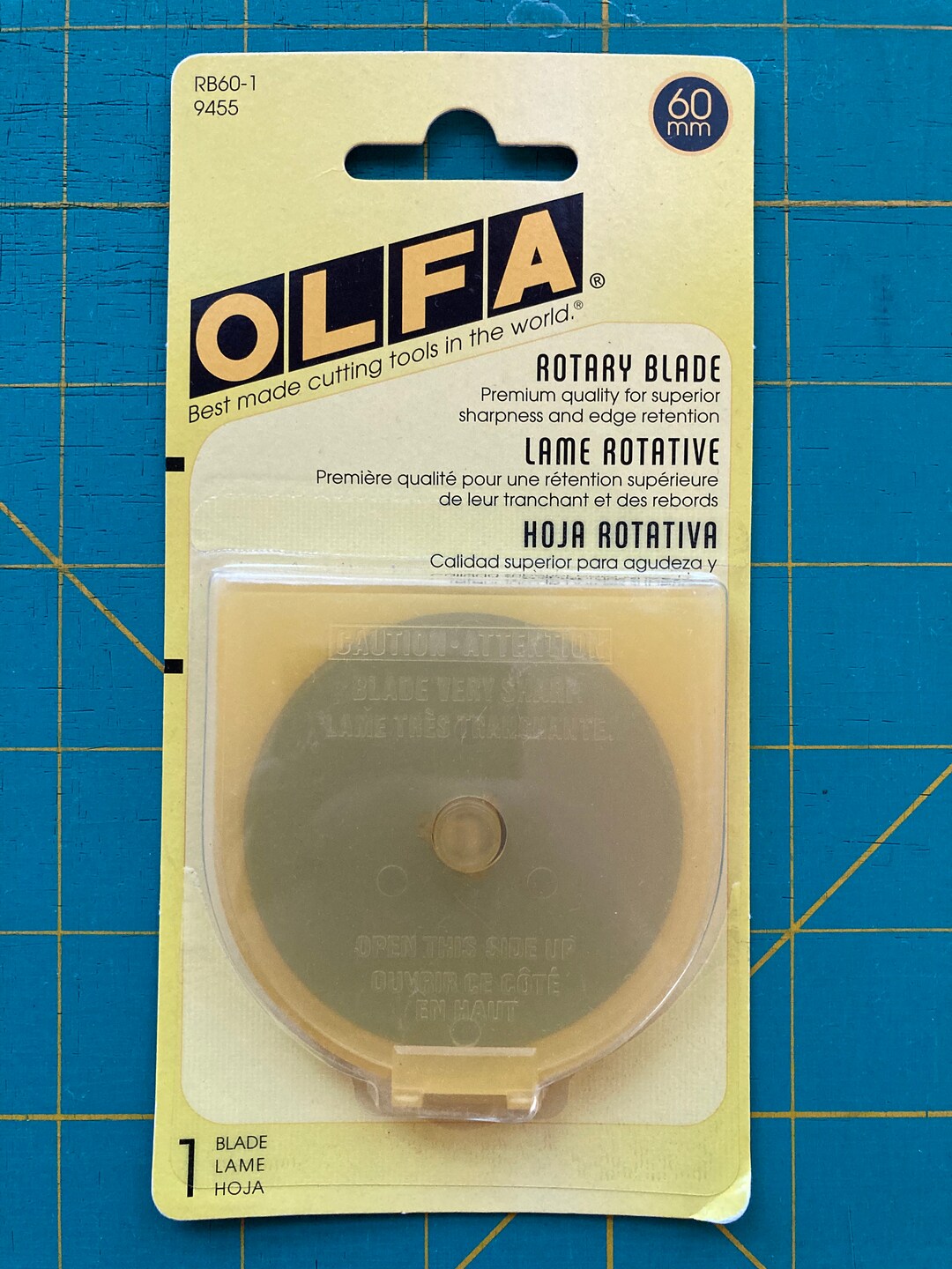 OLFA 60mm Rotary Blade - Olfa Brand Tungsten Steel Rotary Cutting Blade - 1 Blade/pkg. #RB60-1 ...