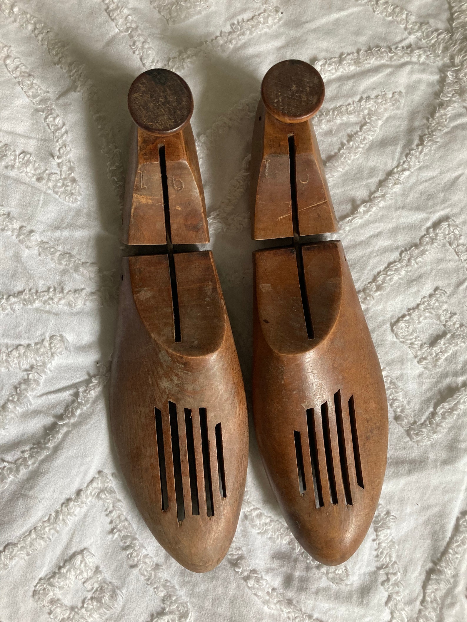 Set of 2 Vintage Wooden Shoe Forms / Shoe Lasts / Vintage Rustic ...
