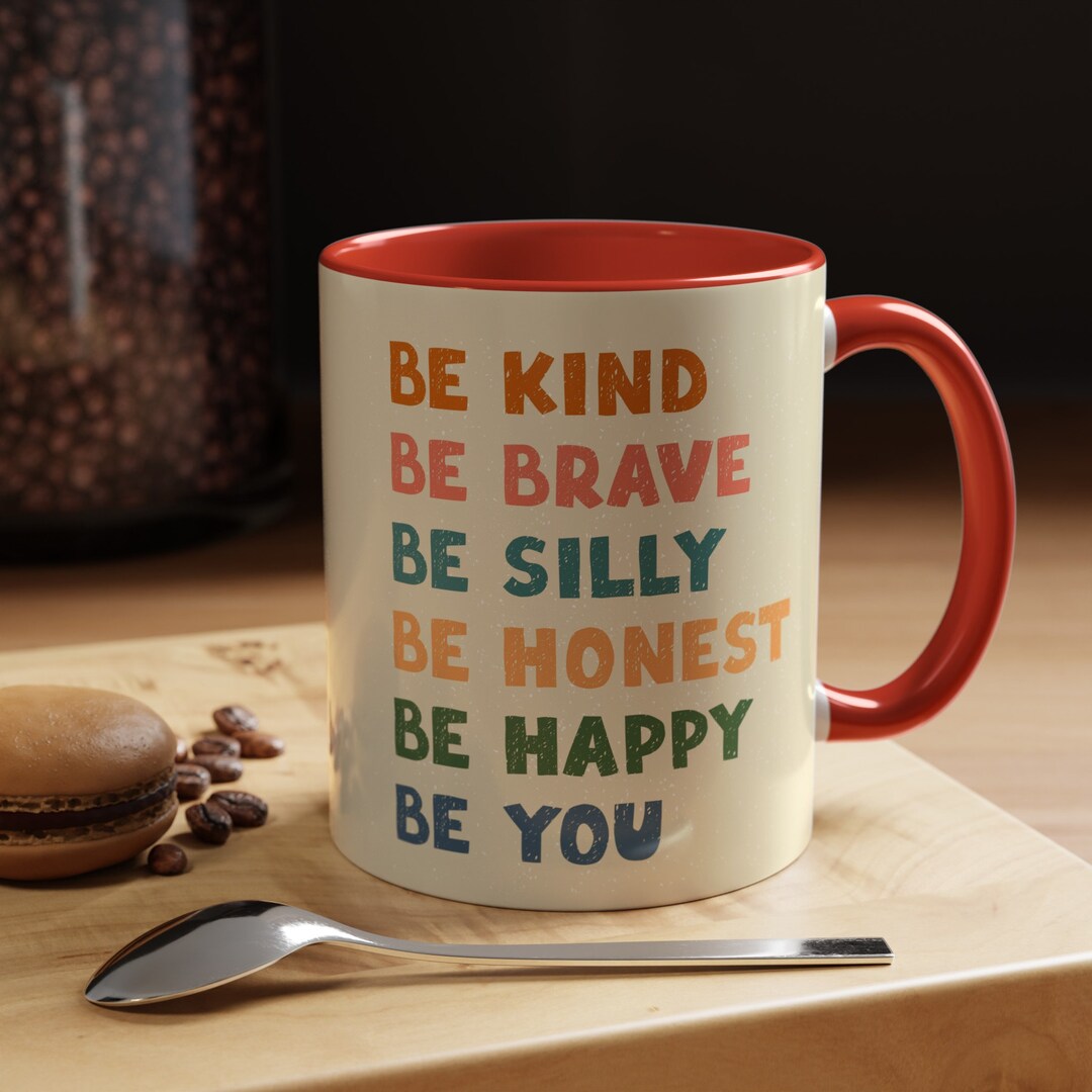 Be Kind Motivational Accent Coffee Mug 11oz & 15oz Birthday Gift - Etsy