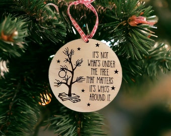 Wooden Charlie Brown Christmas Ornament its Not Whats Under the Tree ...