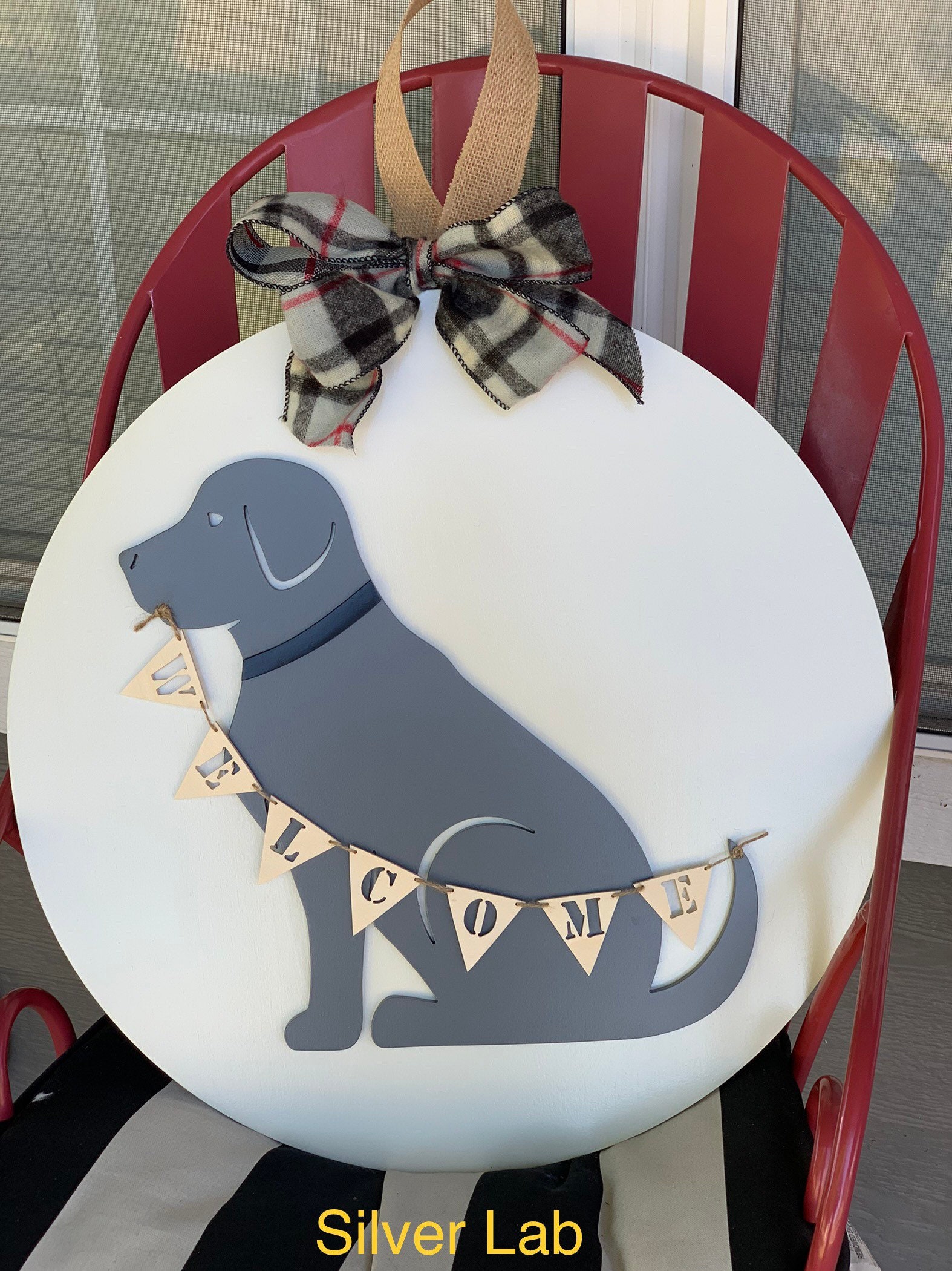 Welcome Dog Labrador Retriever Dog door hanger Dog sign | Etsy