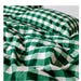 Green Check Linen Bedding Set, Checked Linen Quilt, Linen Bedding Set ...