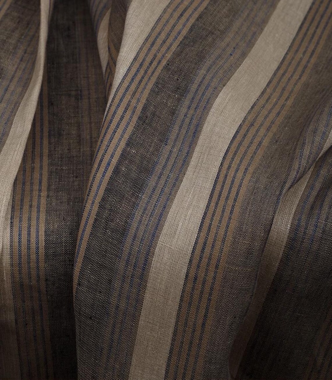 Striped Linen Fabric, Pure Linen Fabric, Striped Linen for Pants, Suits ...