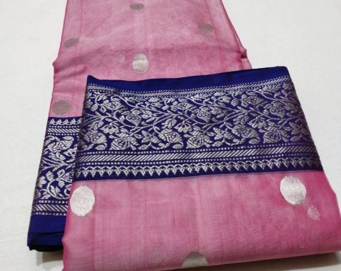 Chanderi Saree,,,,pink Saree,,,,,women Saree,,,,fashion Sari - Etsy