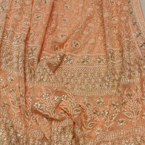 Alma Chikankari Saree Indian Gorgette Saree,,,,pakistani Saree - Etsy