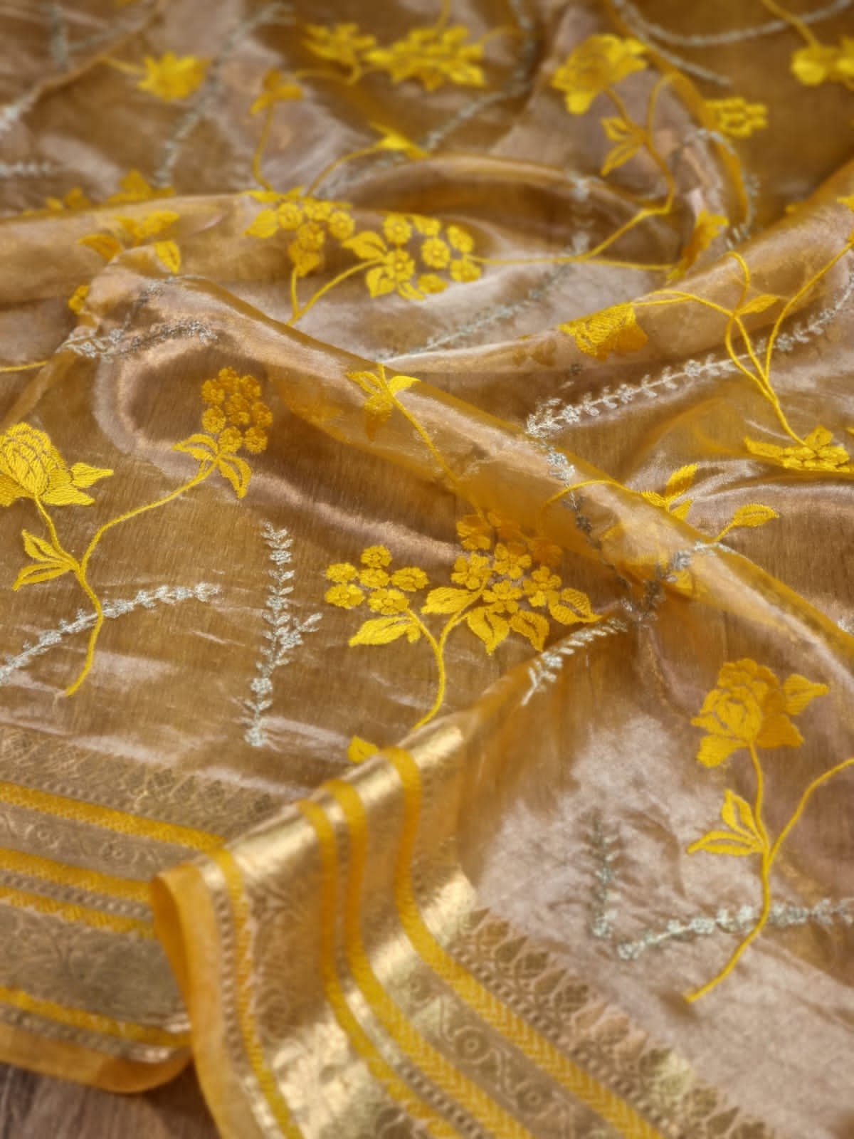 Ranish Metallic Tissue Saree Indian Saree - Etsy